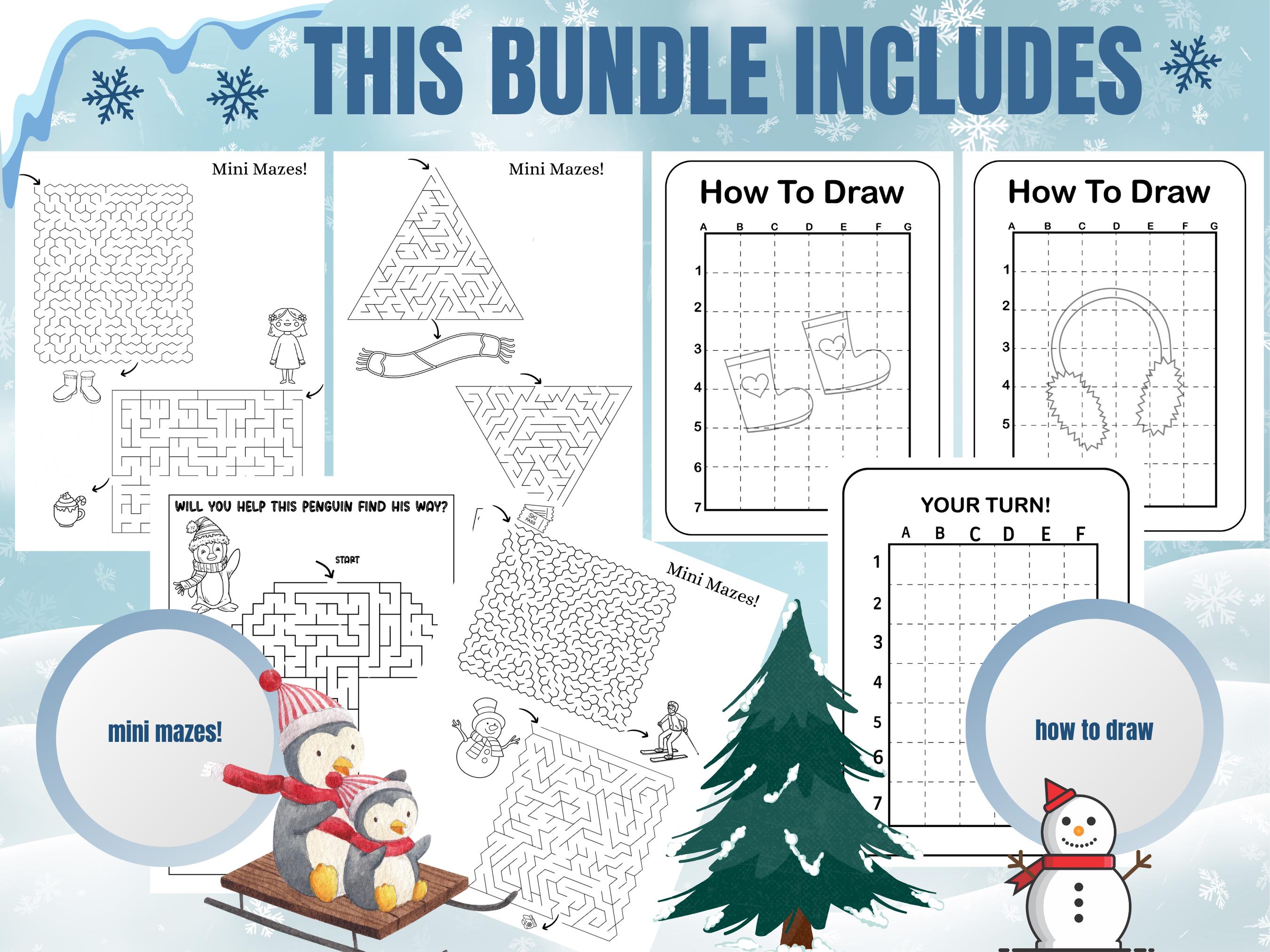 Kids Winter Activity, Winter Activities, Winter Activity Bundle, Winter ...