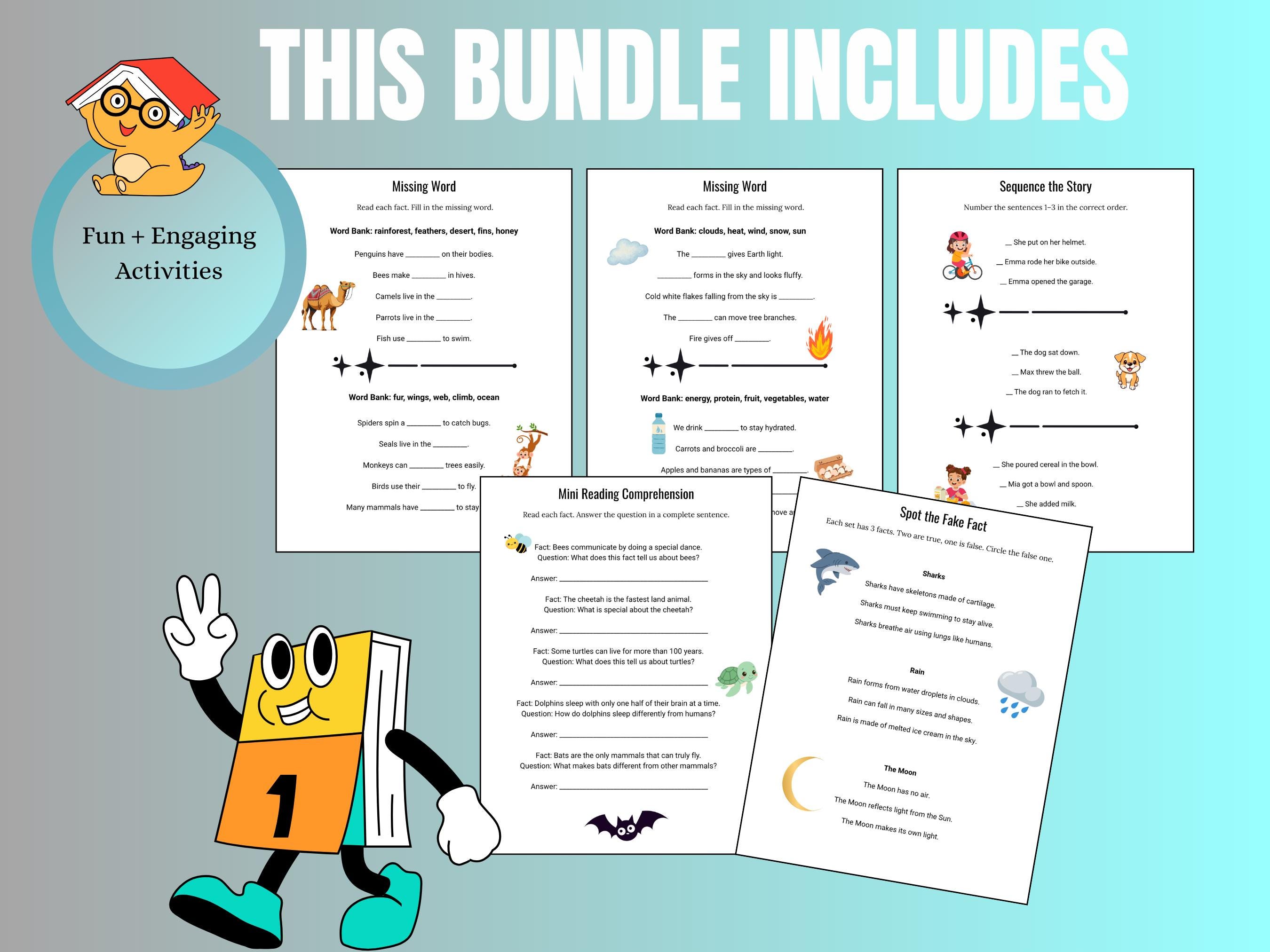 2nd-3rd Grade Logic & Literacy Worksheets | Reading | Writing ...
