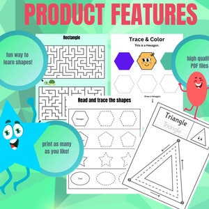 Preschool Learning, Kids Activity, Shapes Worksheets, Kids Learning ...