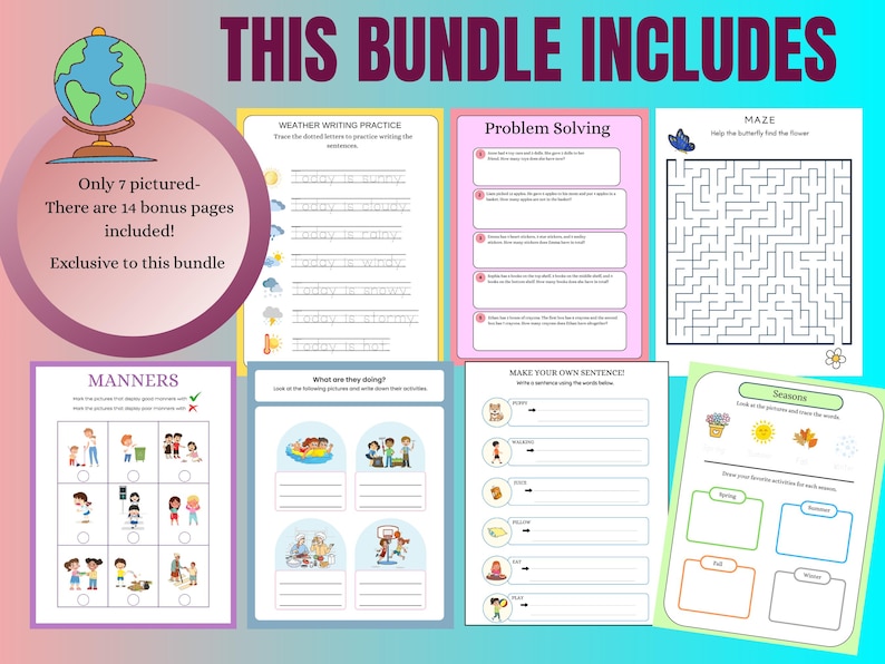 1st Grade Worksheets Mega Bundle | First Grade ELA & Math Activities ...