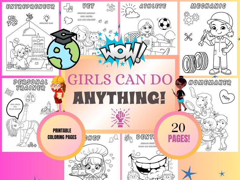 Girls Coloring Pages, Girls Printables, Professions Coloring Pages ...