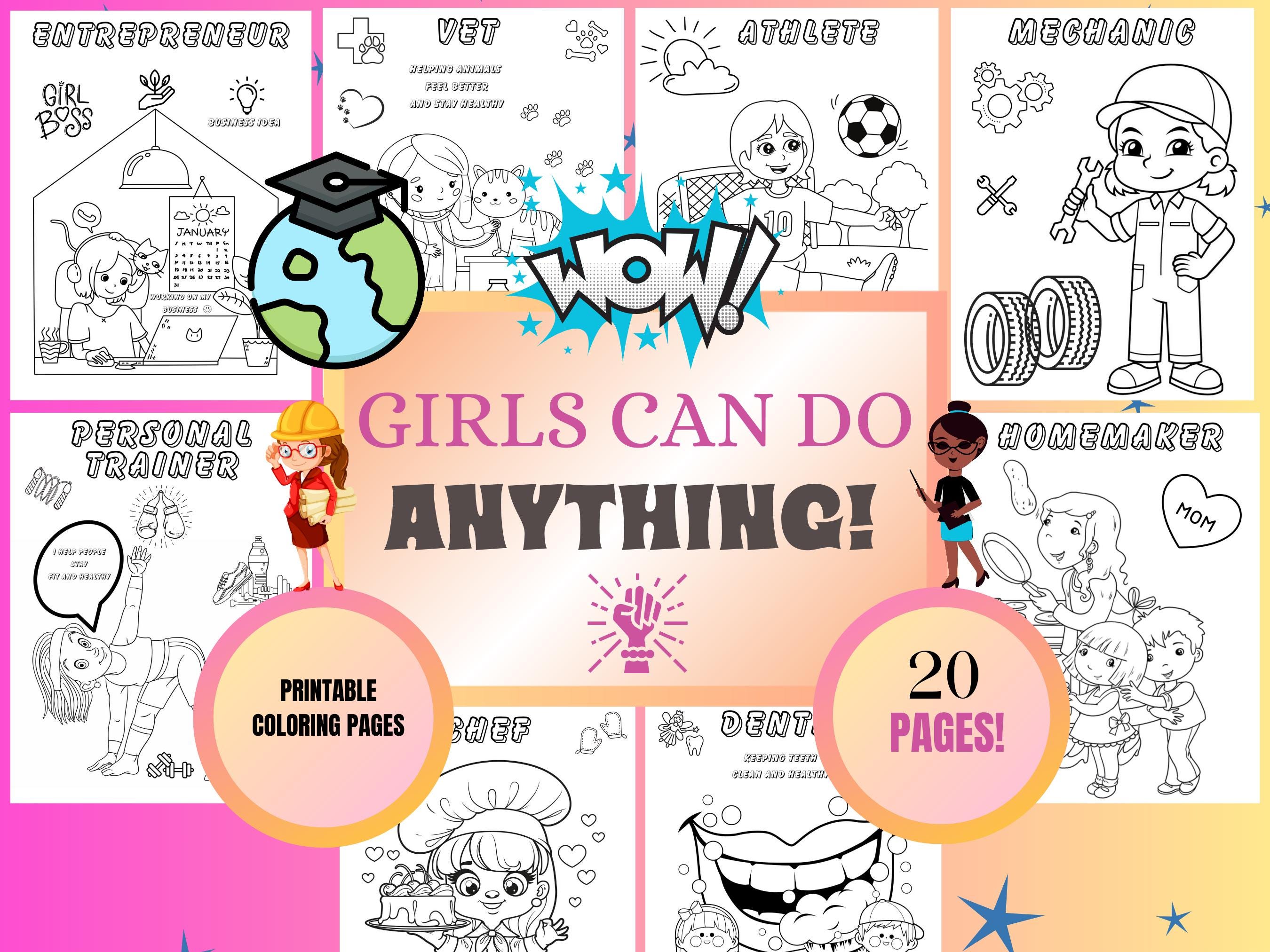 Girls Coloring Pages, Girls Printables, Professions Coloring Pages ...