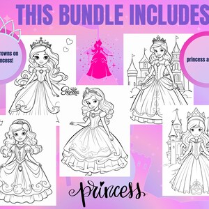 Princess Coloring Pages, Princess Printables for Kids, Girls Coloring ...