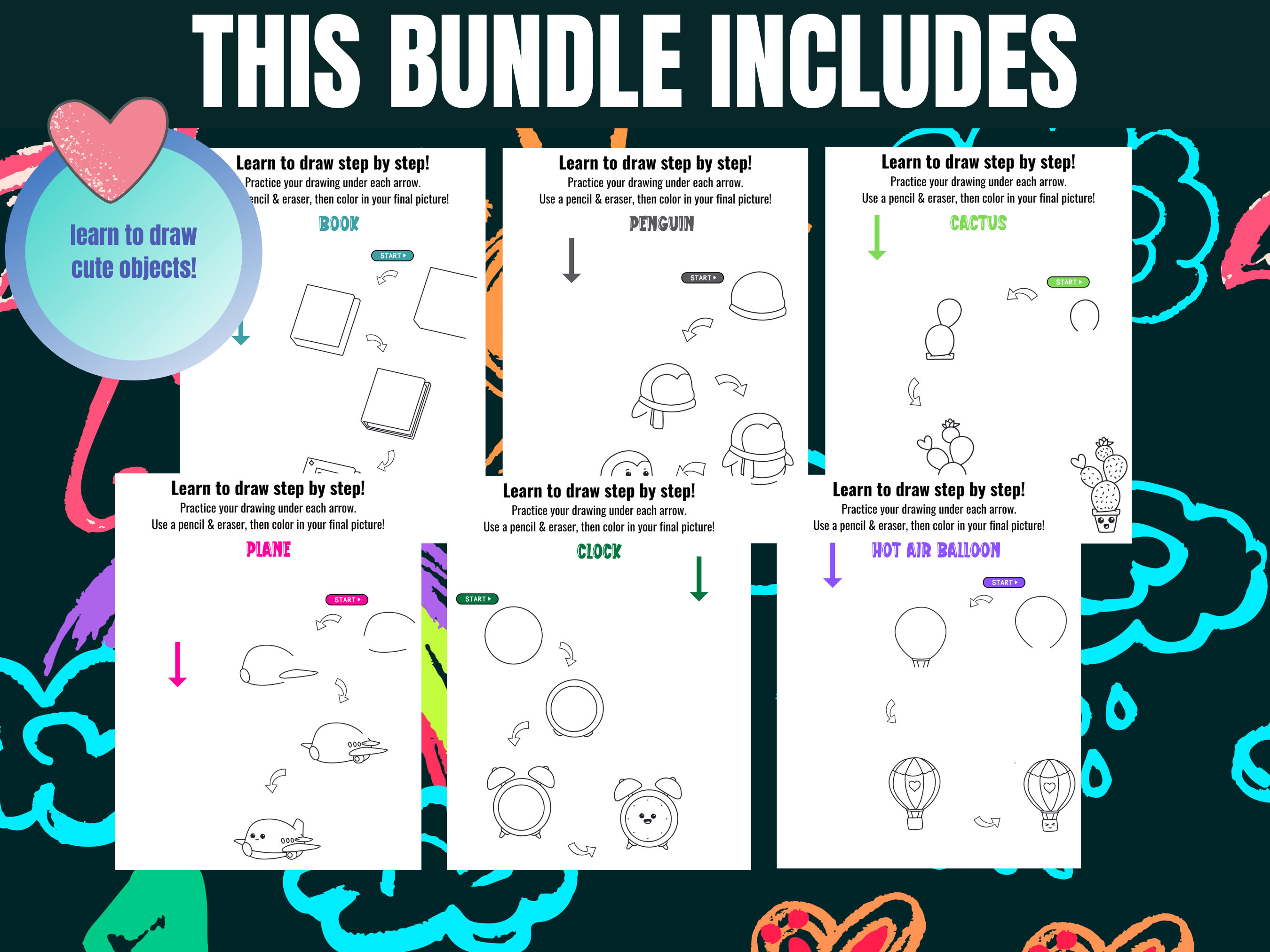 Kids Activity, Kids Printable, How to Draw for Kids, Step-by-step ...