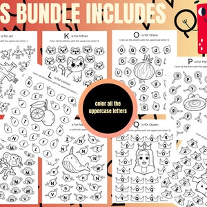 ABC Coloring, Kids Activity, Alphabet Coloring Pages, Kids Printable ...