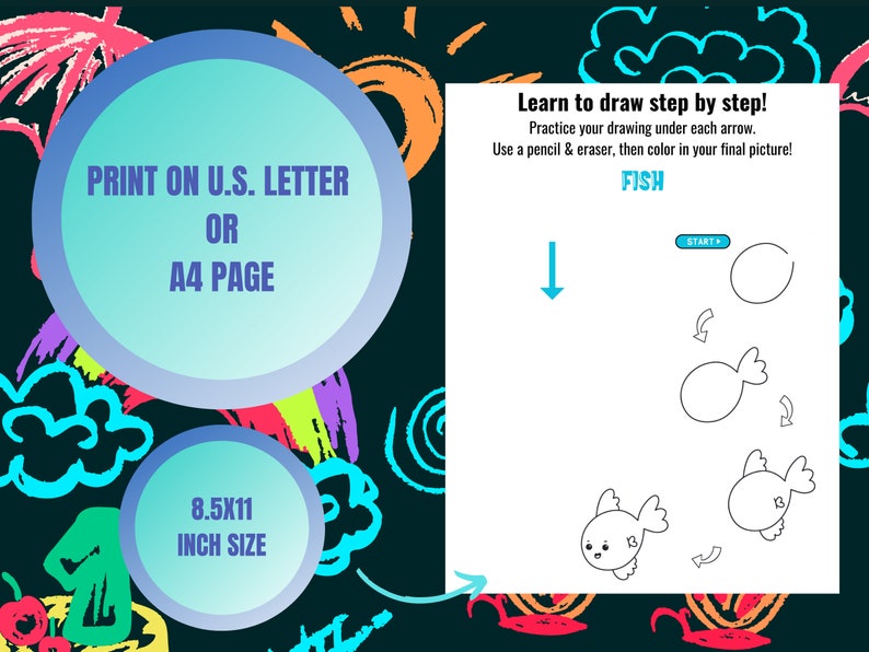 Kids Activity, Kids Printable, How to Draw for Kids, Step-by-step ...