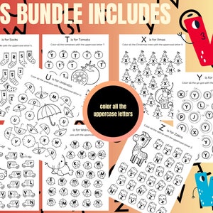 ABC Coloring, Kids Activity, Alphabet Coloring Pages, Kids Printable ...