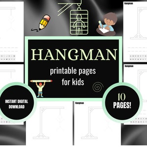 Hangman Game, Hangman Printables, Kids Games, Kids Printable Activities ...