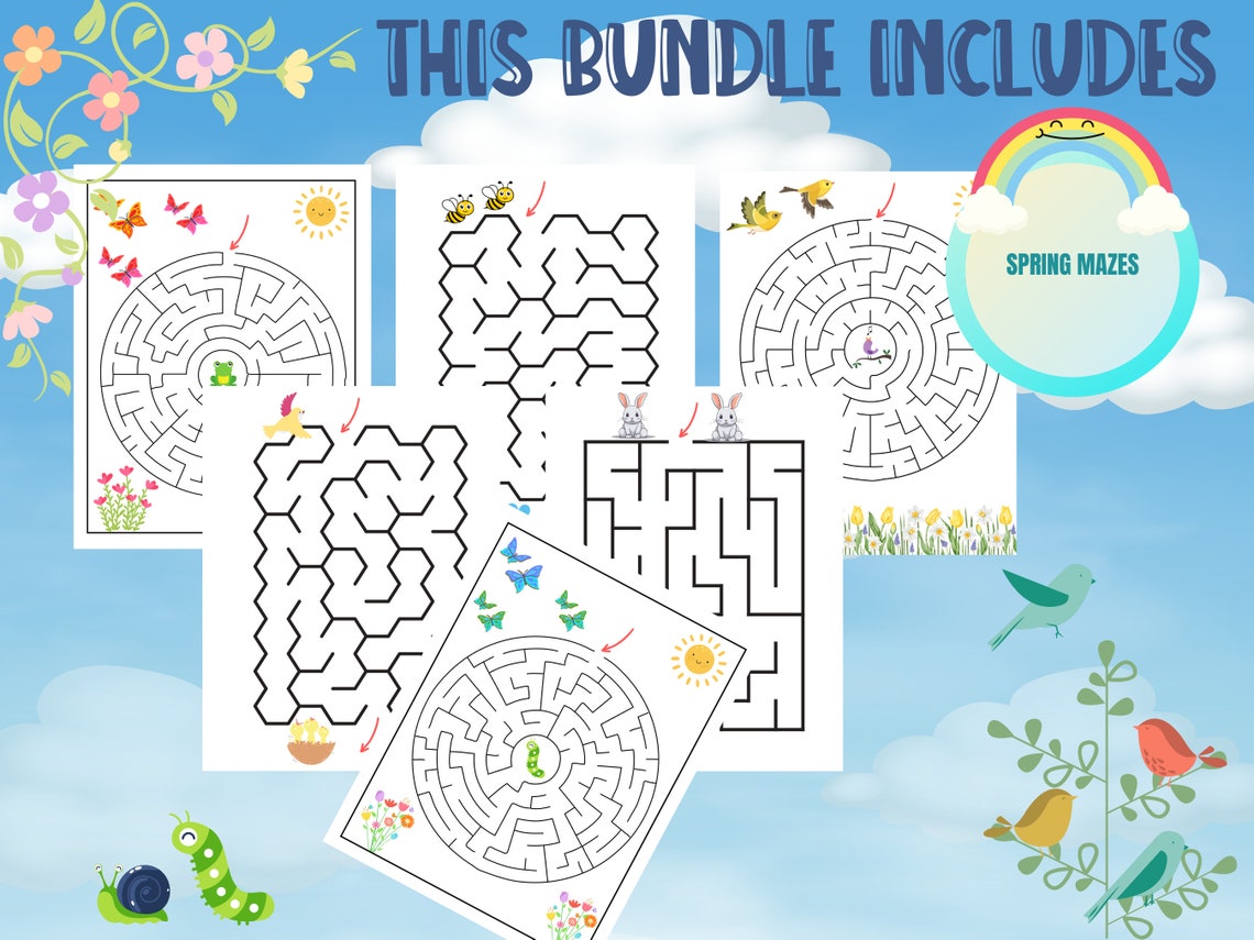 Spring Activity Printable, Kids Spring Activities, Spring Coloring ...