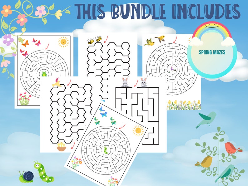 Spring Activity Printable, Kids Spring Activities, Spring Coloring ...