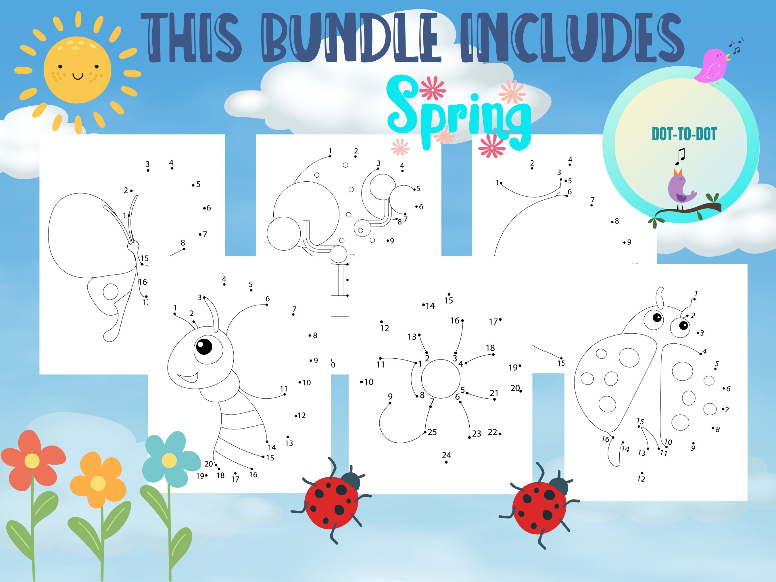 Spring Activity Printable, Kids Spring Activities, Spring Coloring ...