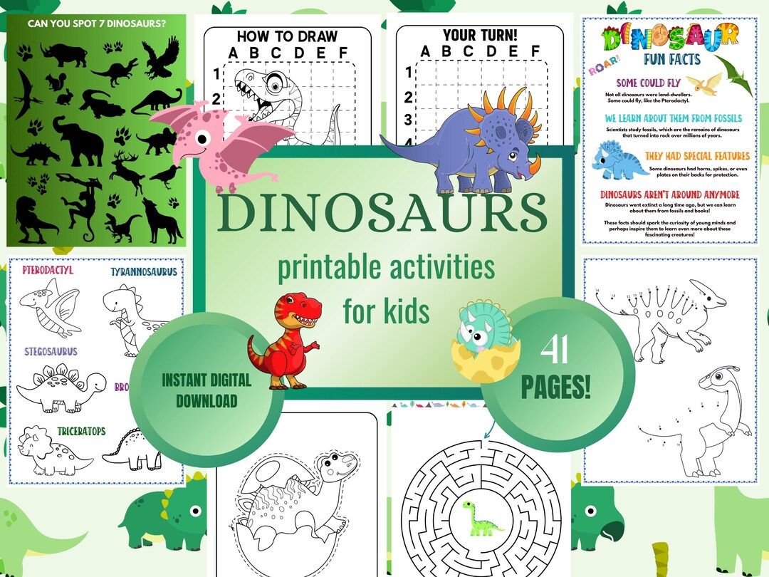 Dinosaur Activities | Dinosaur Coloring Pages | Mazes & Fun Facts ...