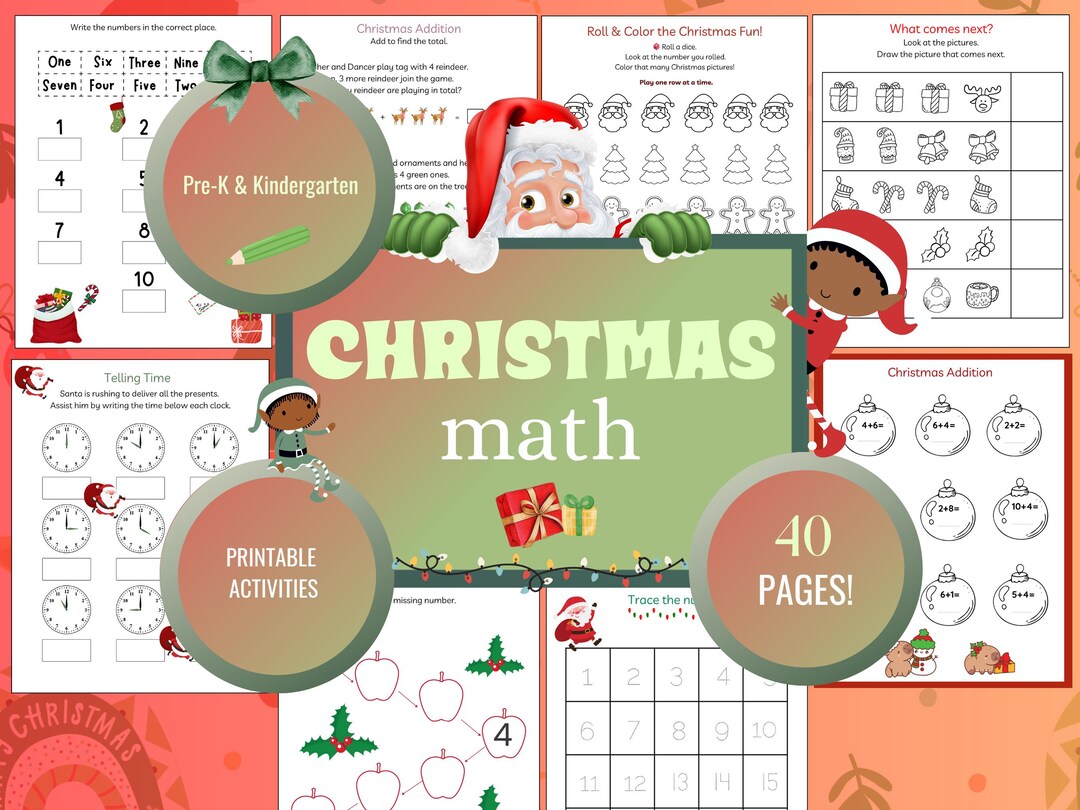 Christmas Math Activities | Kids Christmas Pre-k & Kindergarten ...
