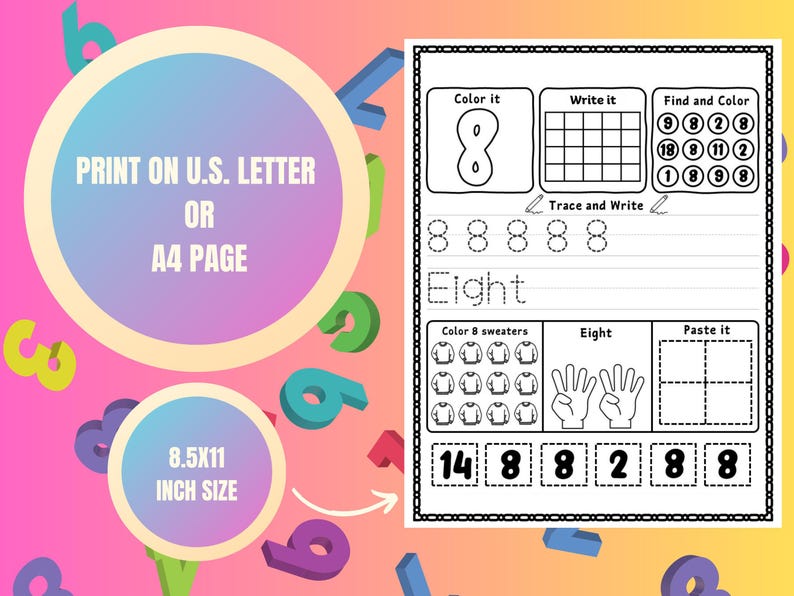 Numbers 1–20 Worksheets | Preschool and Kindergarten Counting ...