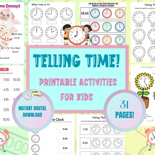 Telling Time - Etsy