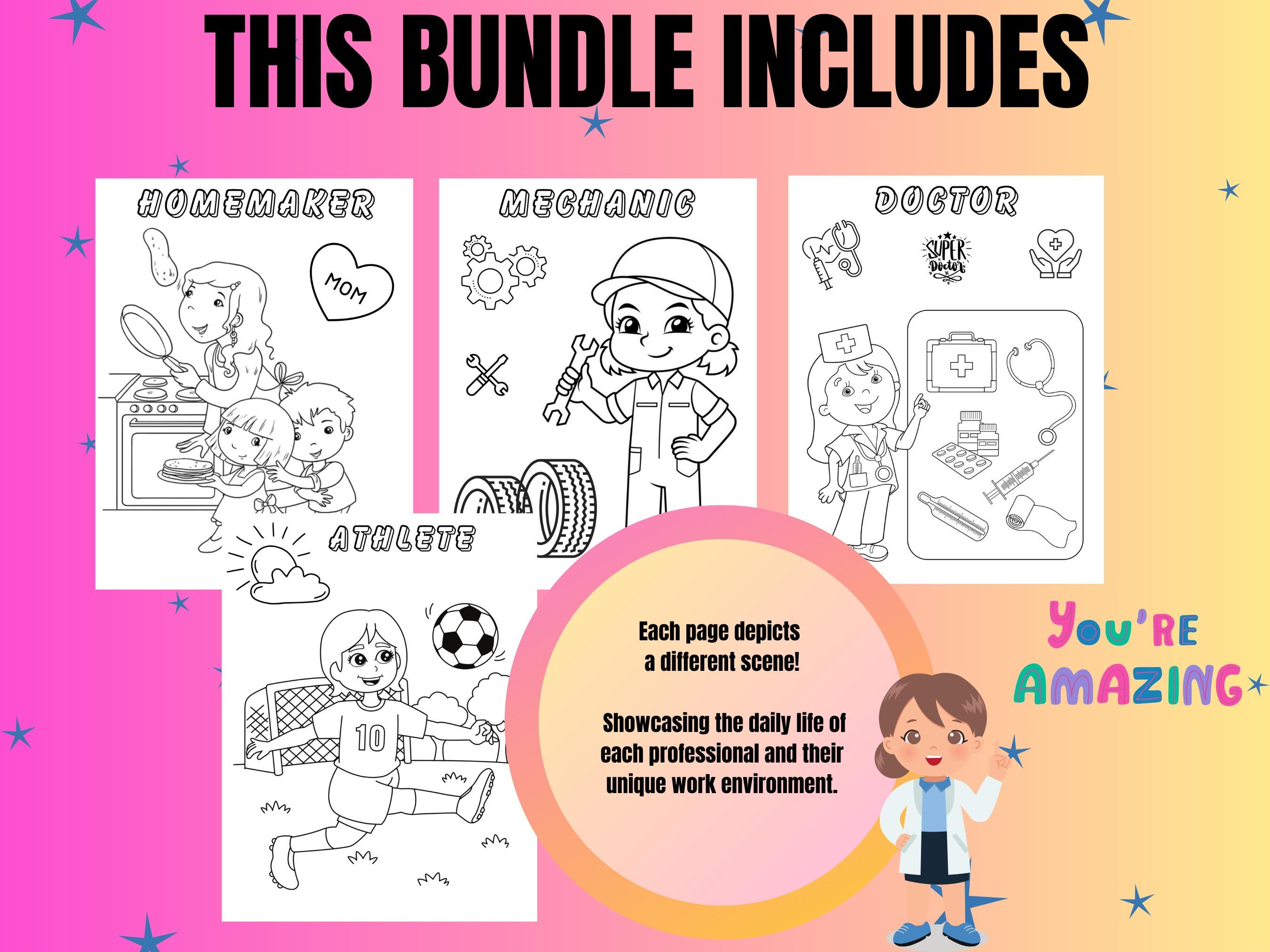 Girls Coloring Pages, Girls Printables, Professions Coloring Pages ...