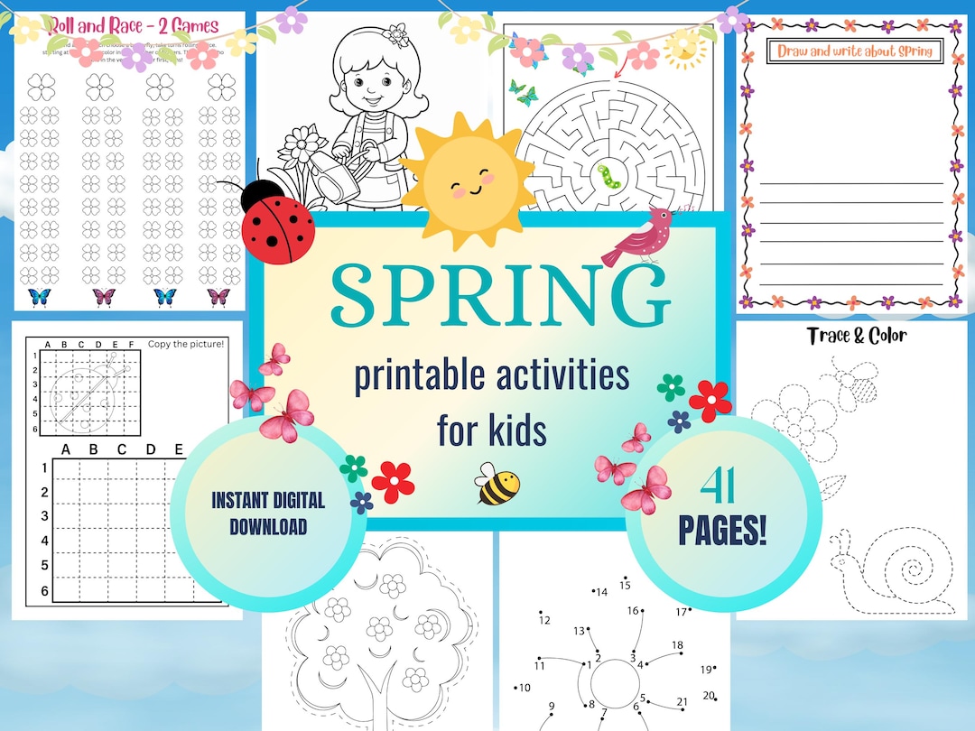 Spring Activities, Kids Spring Printable, Kids Activities, Spring ...