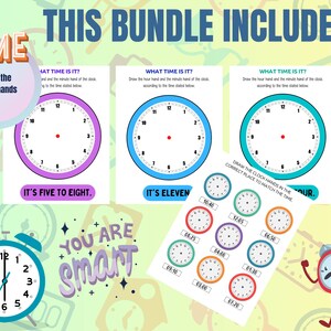 Telling Time Worksheets, Kids Printable Activities, Teaching Time ...