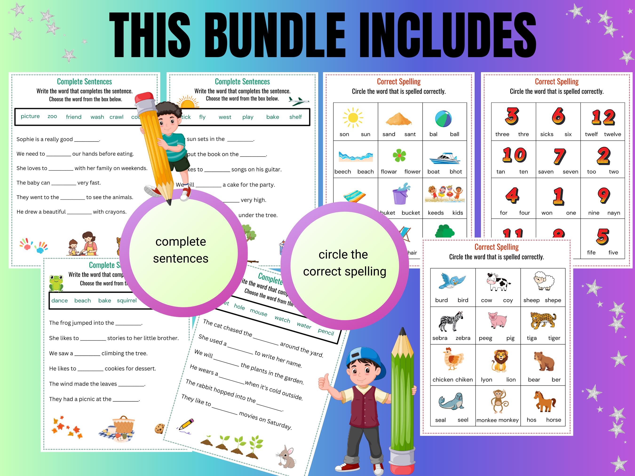 1st Grade ELA Worksheets | Reading & Writing Printables | First Grade ...