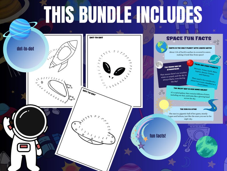 Space Activity Printable for Kids | Space Coloring | Mazes & Fun Facts ...