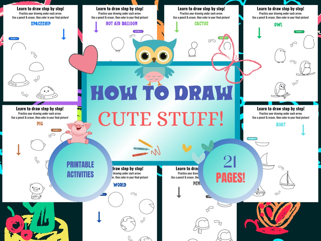 Kids Activity, Kids Printable, How to Draw for Kids, Step-by-step ...