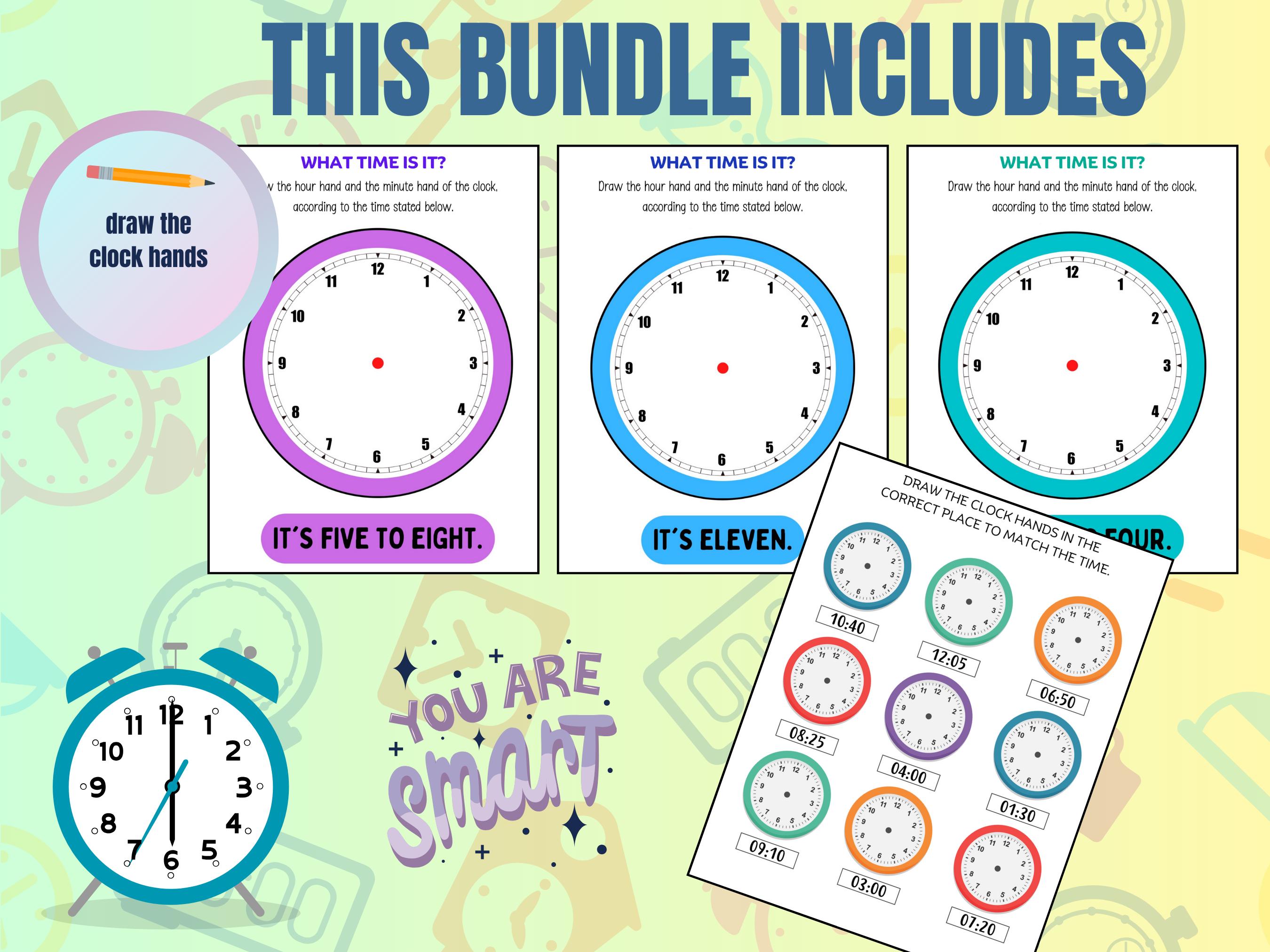 Telling Time Worksheets | Clock Printables | Kids Learning Activities ...