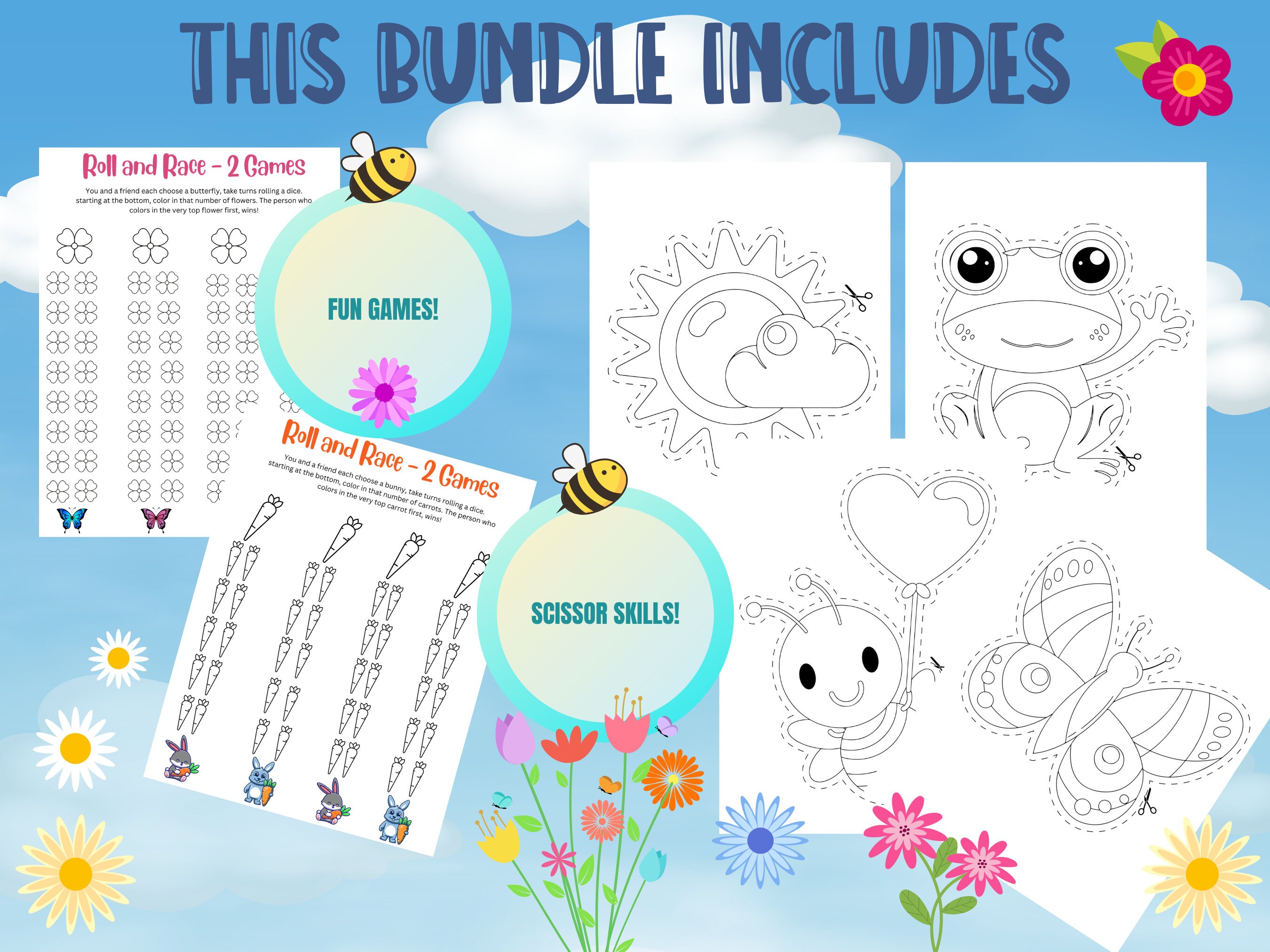 Spring Activity Printable, Kids Spring Activities, Spring Coloring ...