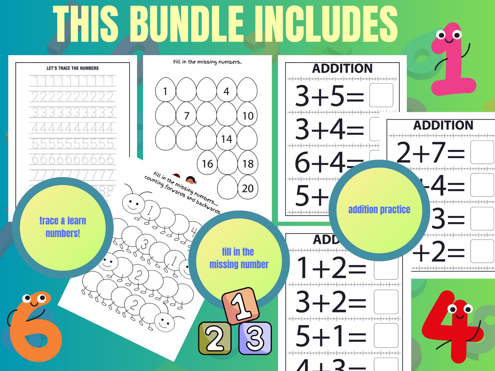 Kids Counting Activity, Kids Printable, Number Worksheets, Kids ...