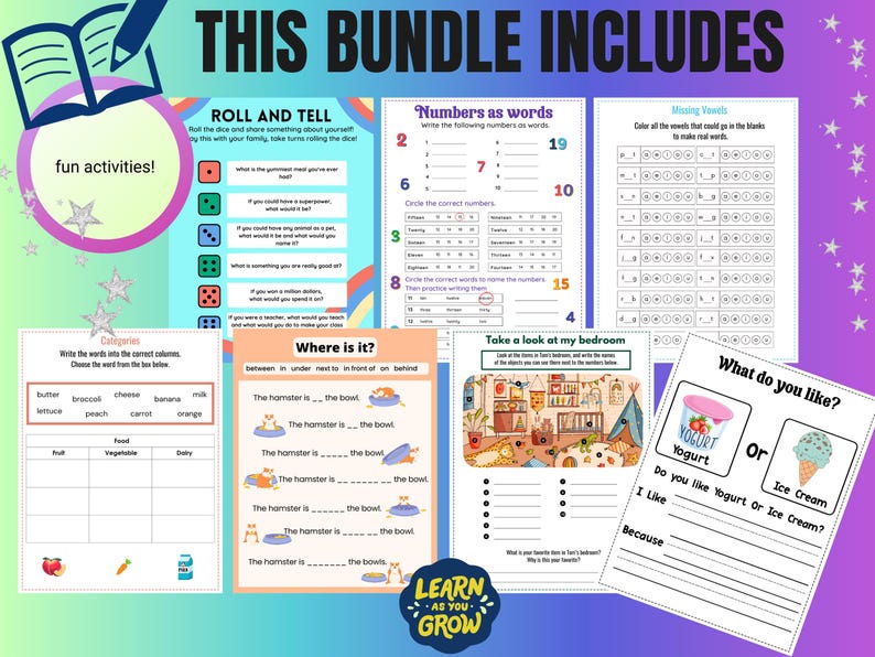 1st Grade ELA Worksheets | Reading & Writing Printables | First Grade ...