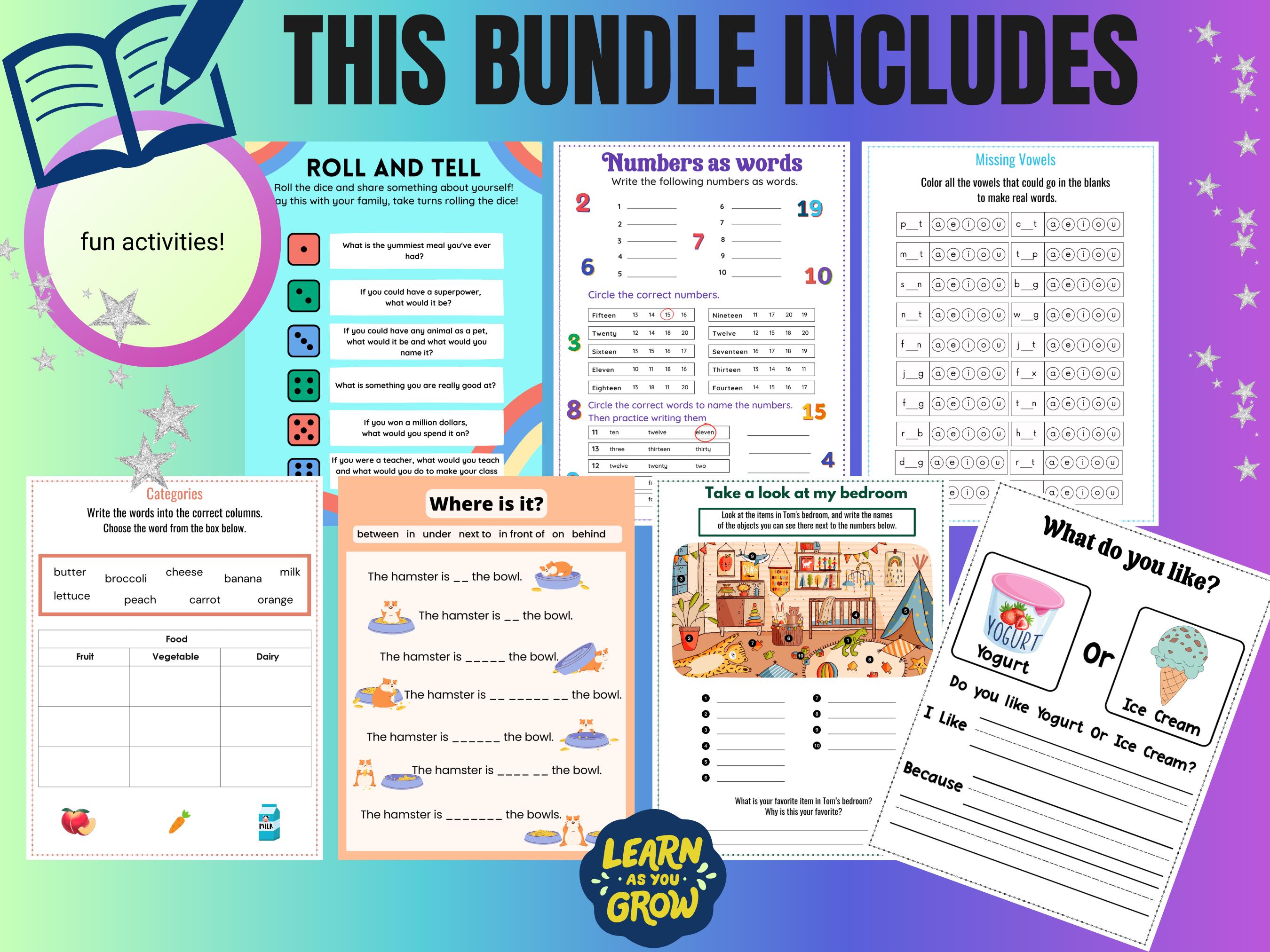 1st Grade ELA Worksheets | Reading & Writing Printables | First Grade ...
