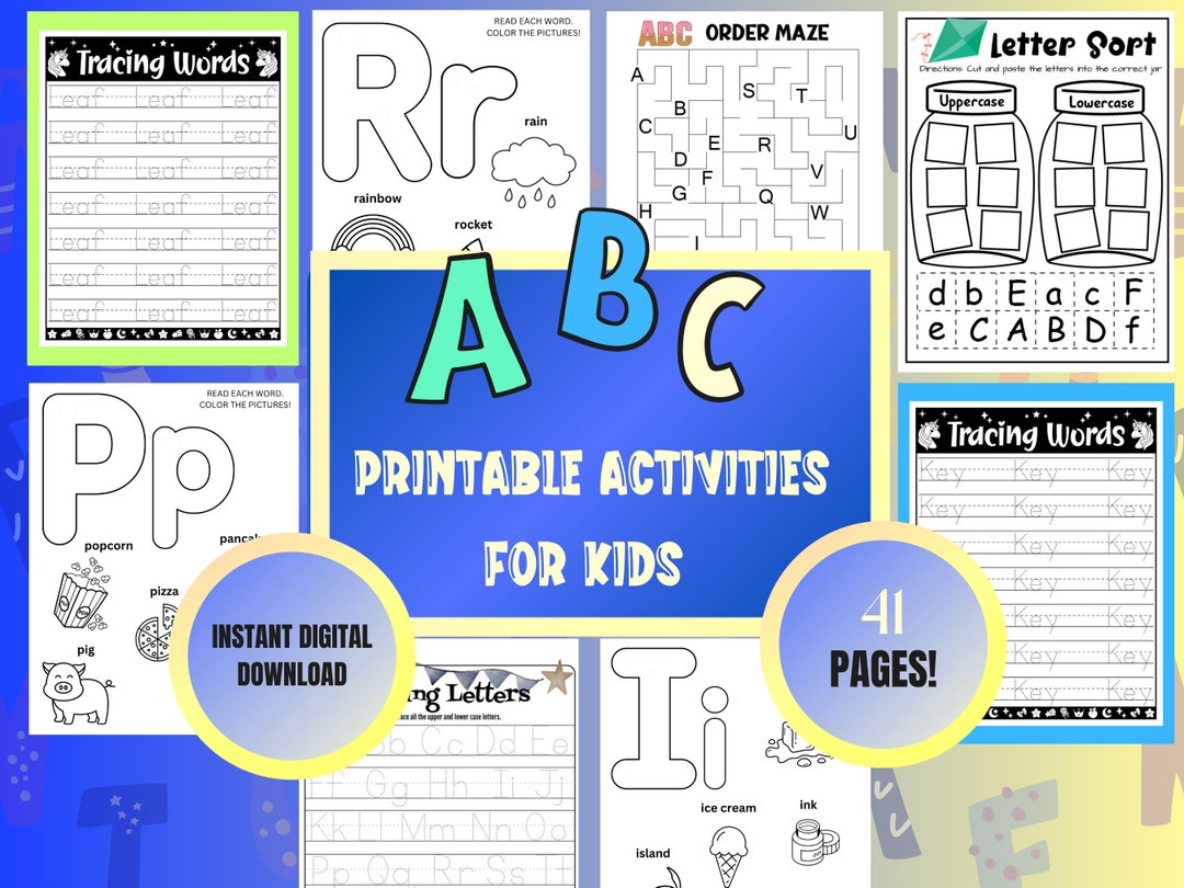 Alphabet Coloring Pages A to Z Pre-k Worksheets Preschool - Etsy