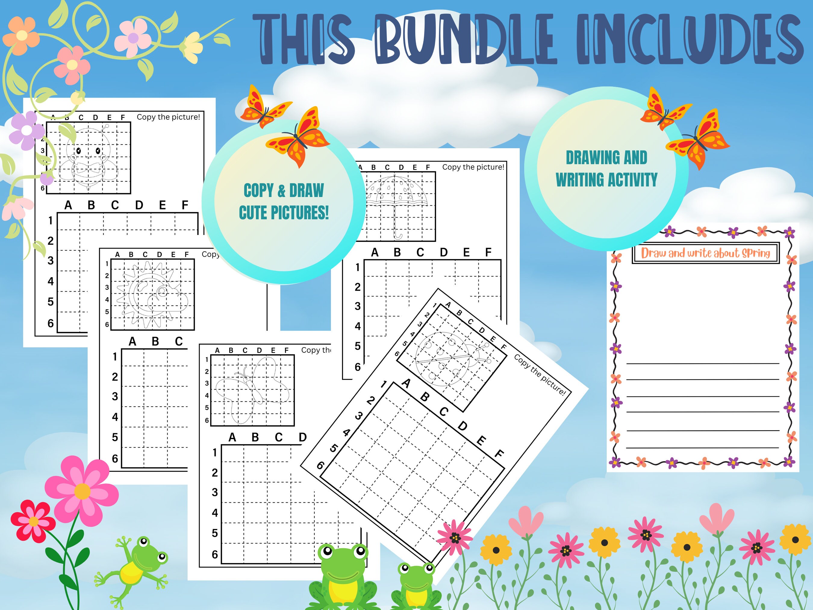 Spring Activity Printable, Kids Spring Activities, Spring Coloring ...