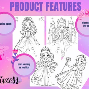 Princess Coloring Pages, Princess Printables for Kids, Girls Coloring ...