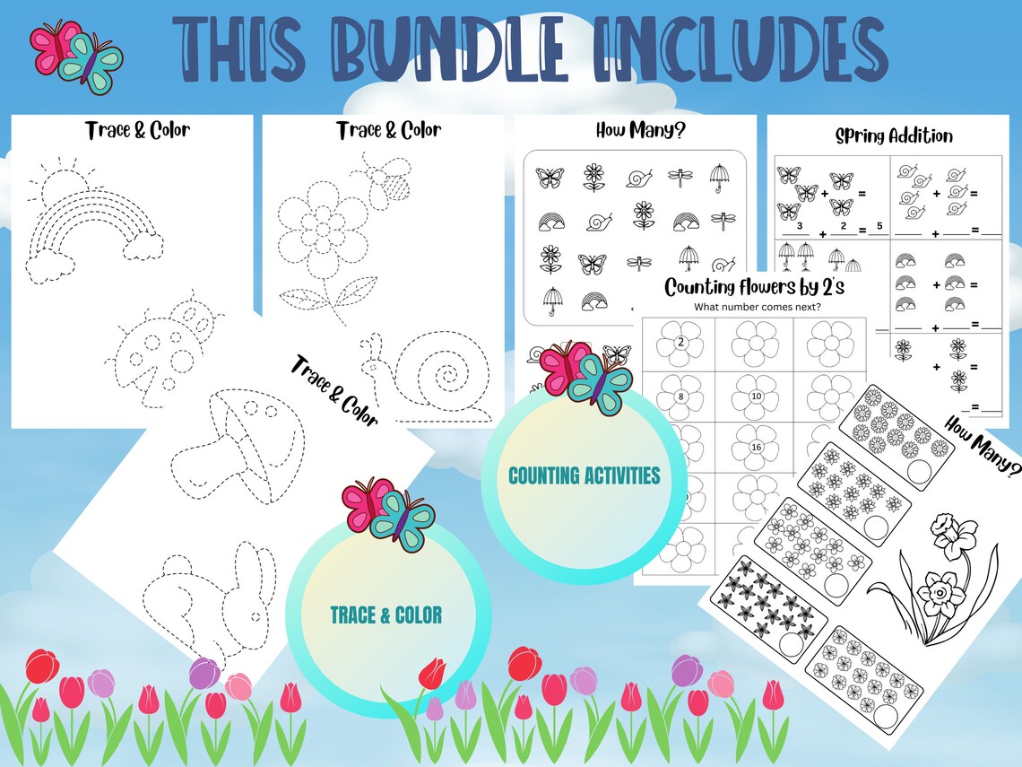 Spring Activity Printable, Kids Spring Activities, Spring Coloring ...