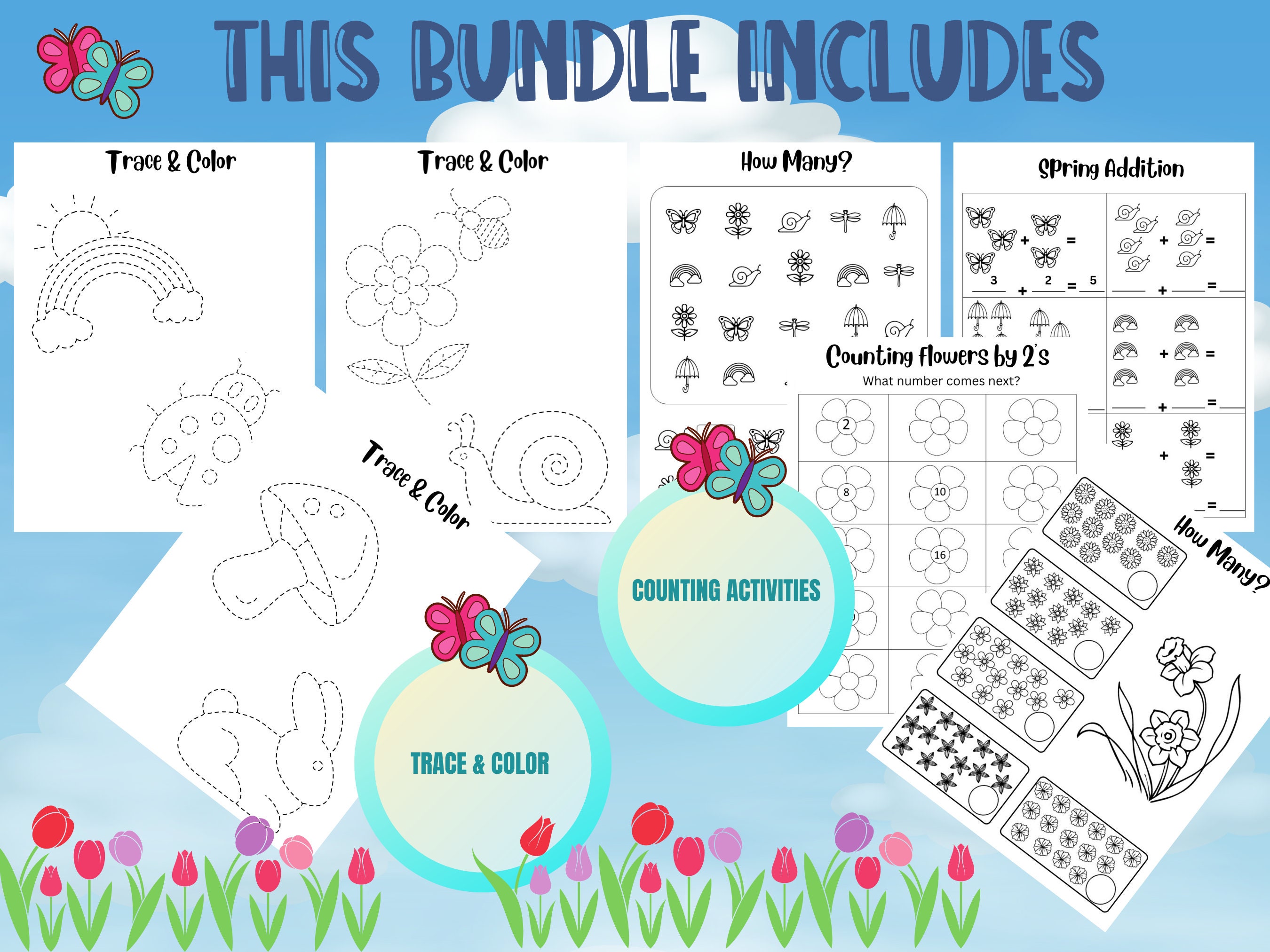 Spring Activity Printable, Kids Spring Activities, Spring Coloring ...