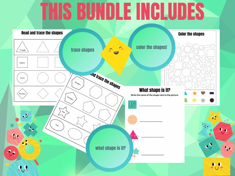 Preschool Learning, Kids Activity, Shapes Worksheets, Kids Learning ...