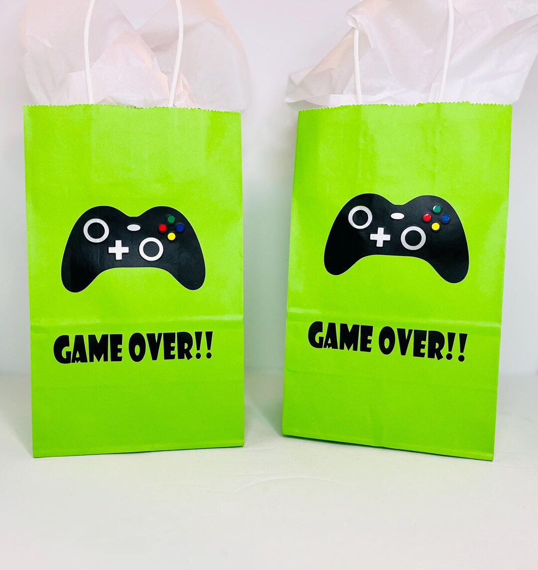 Game Over/ Gamer Birthday Bags/video Favor Bags/video Treat Bags - Etsy
