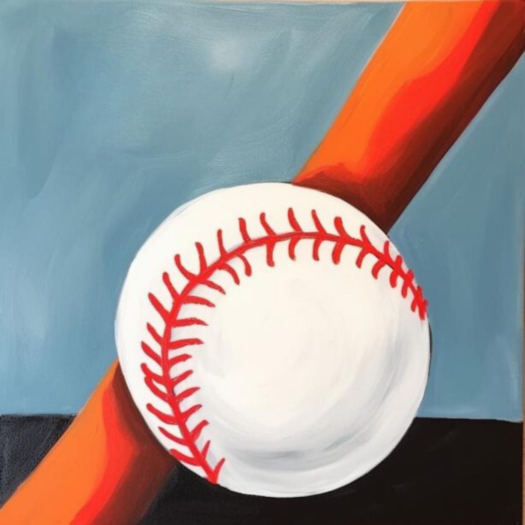 Preprinted Baseball Canvas Panel: DIY Paint Party - Etsy