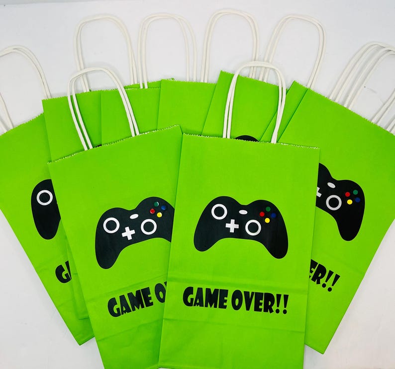 Game Over/ Gamer Birthday Bags/video Favor Bags/video Treat Bags - Etsy