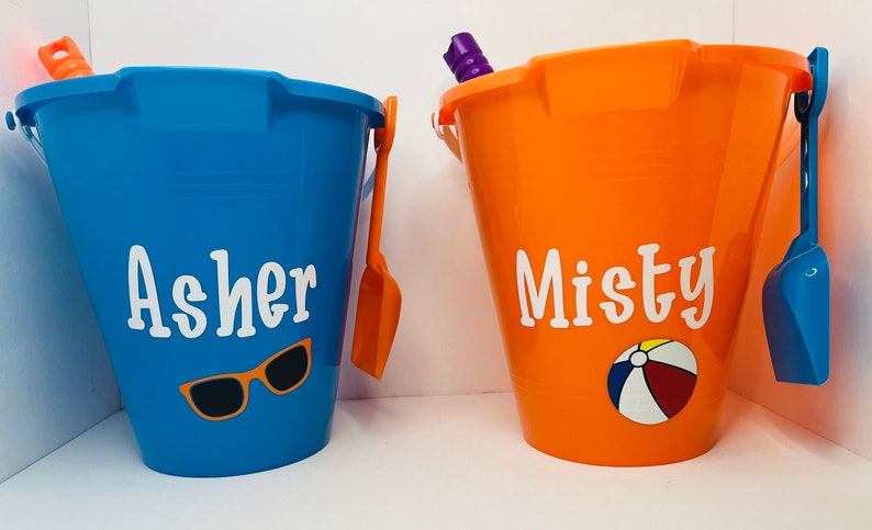 Personalized Sand Buckets/ Beach Bucket Favors/ Beach - Etsy