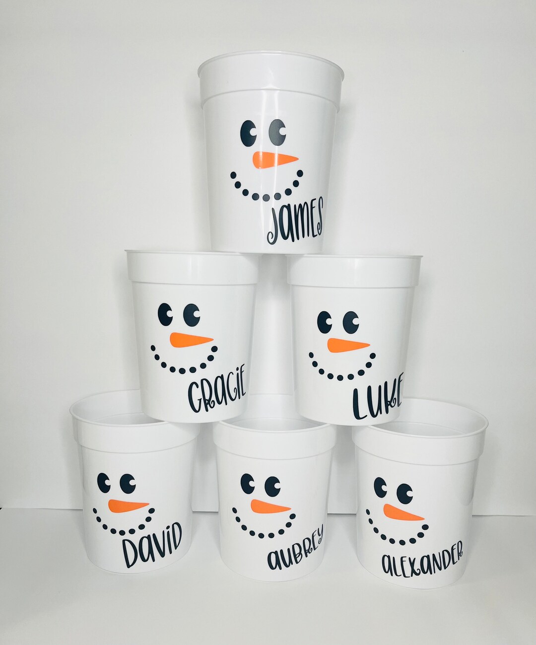 Personalized Snowman Christmas Cups: Kids Party Favors - Etsy