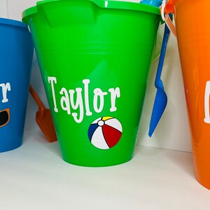 Personalized Sand Buckets/ Beach Bucket Favors/ Beach Buckets/summer ...