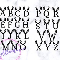 Deer Head Split Monogram SVG: Deer Head Cut File for Cricut, Deer ...