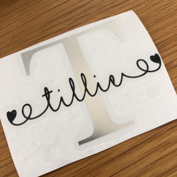 Vinyl Initial - Etsy