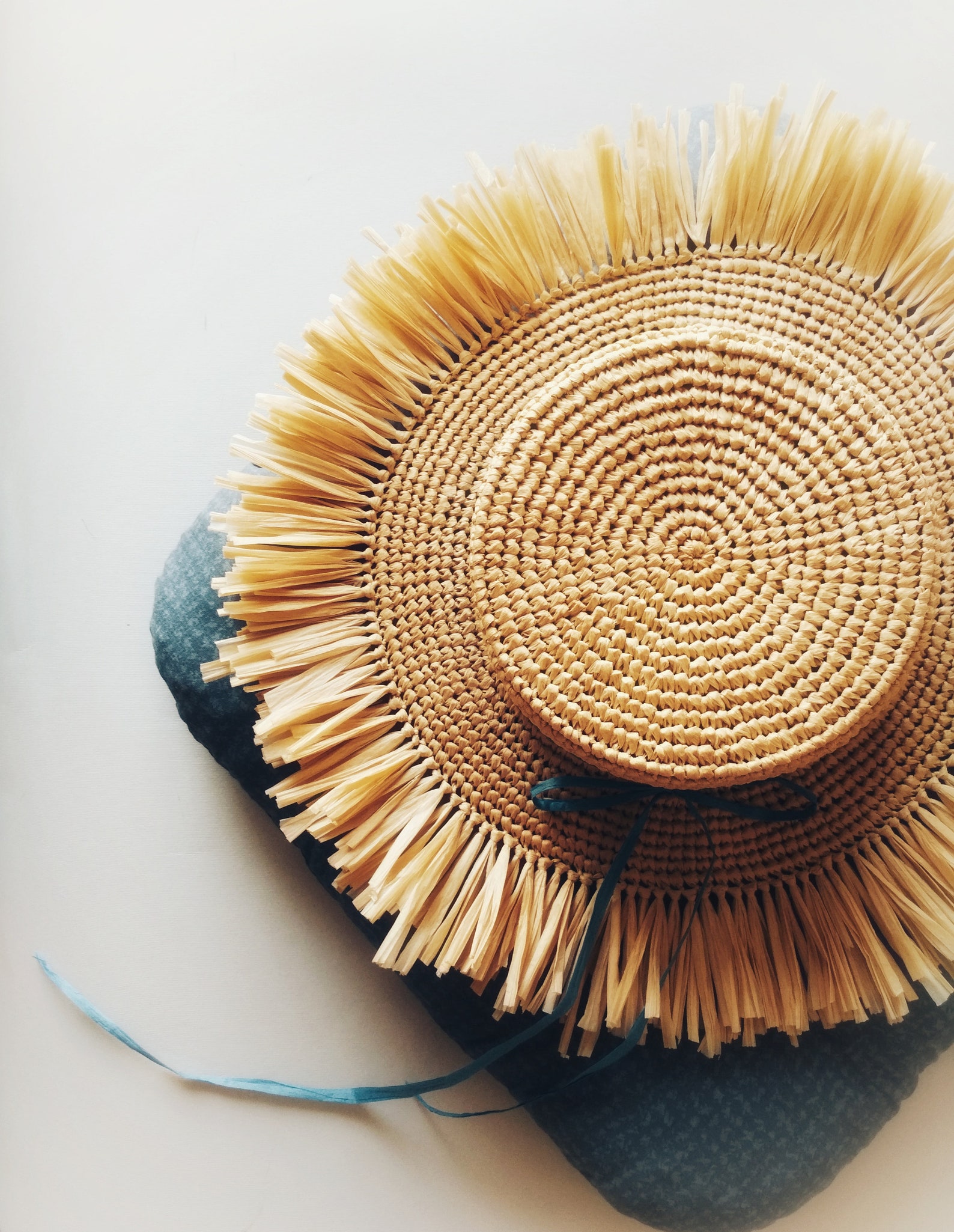 Fringed Straw Hat Female Straw Boho Style Women's Panama - Etsy