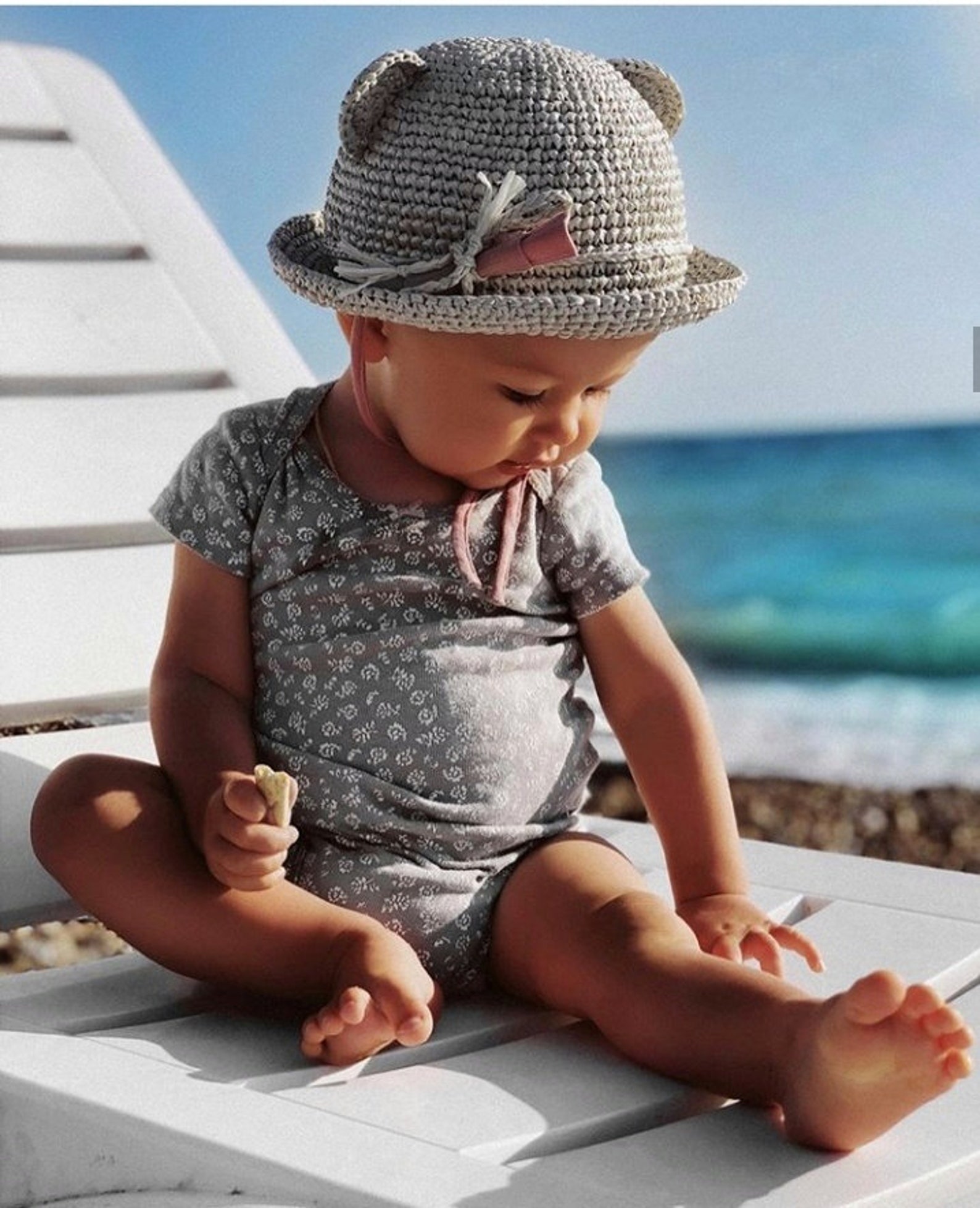 Sammer Hat Raffia Children's Panama Hat Kids Raffia Hat Straw Hat Girl ...