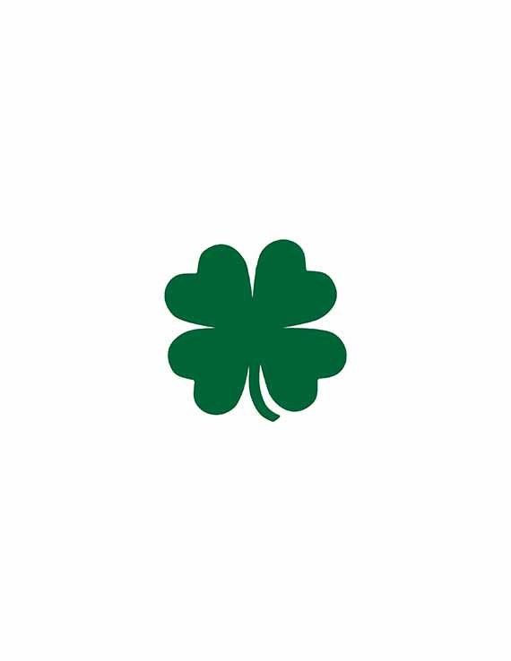 Four Leaf Clover Svg, Silhouette, St Patricks Day Clover - Etsy
