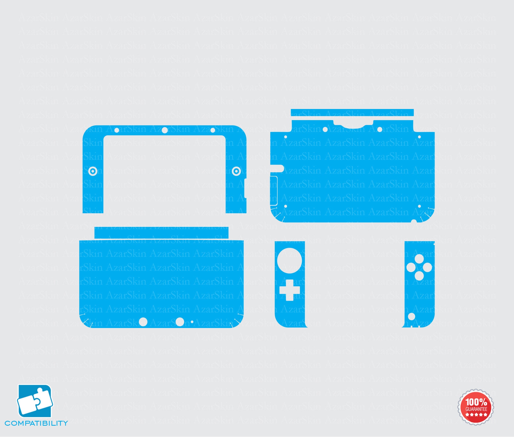Nintendo 3DSLL skin cut template for vinyl cutting | Etsy