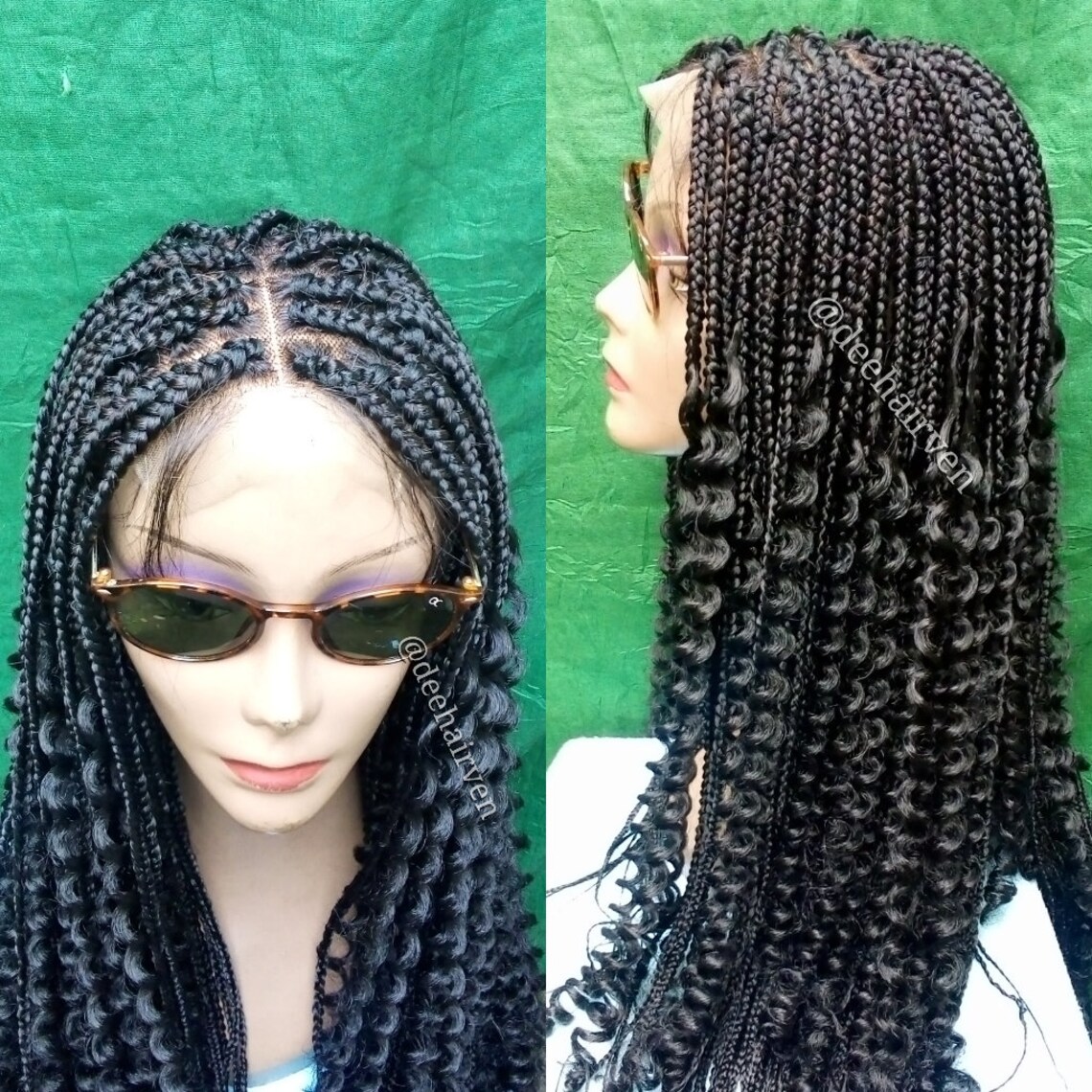 Long Bohemian Boho Box Braid Wig Etsy