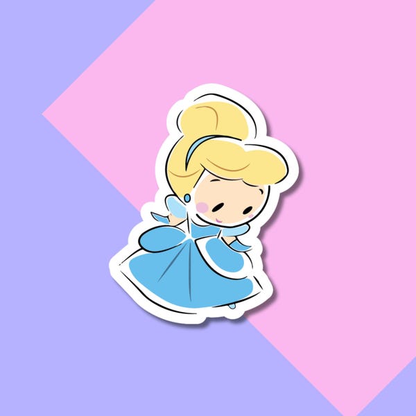 Cinderella Stickers - Etsy